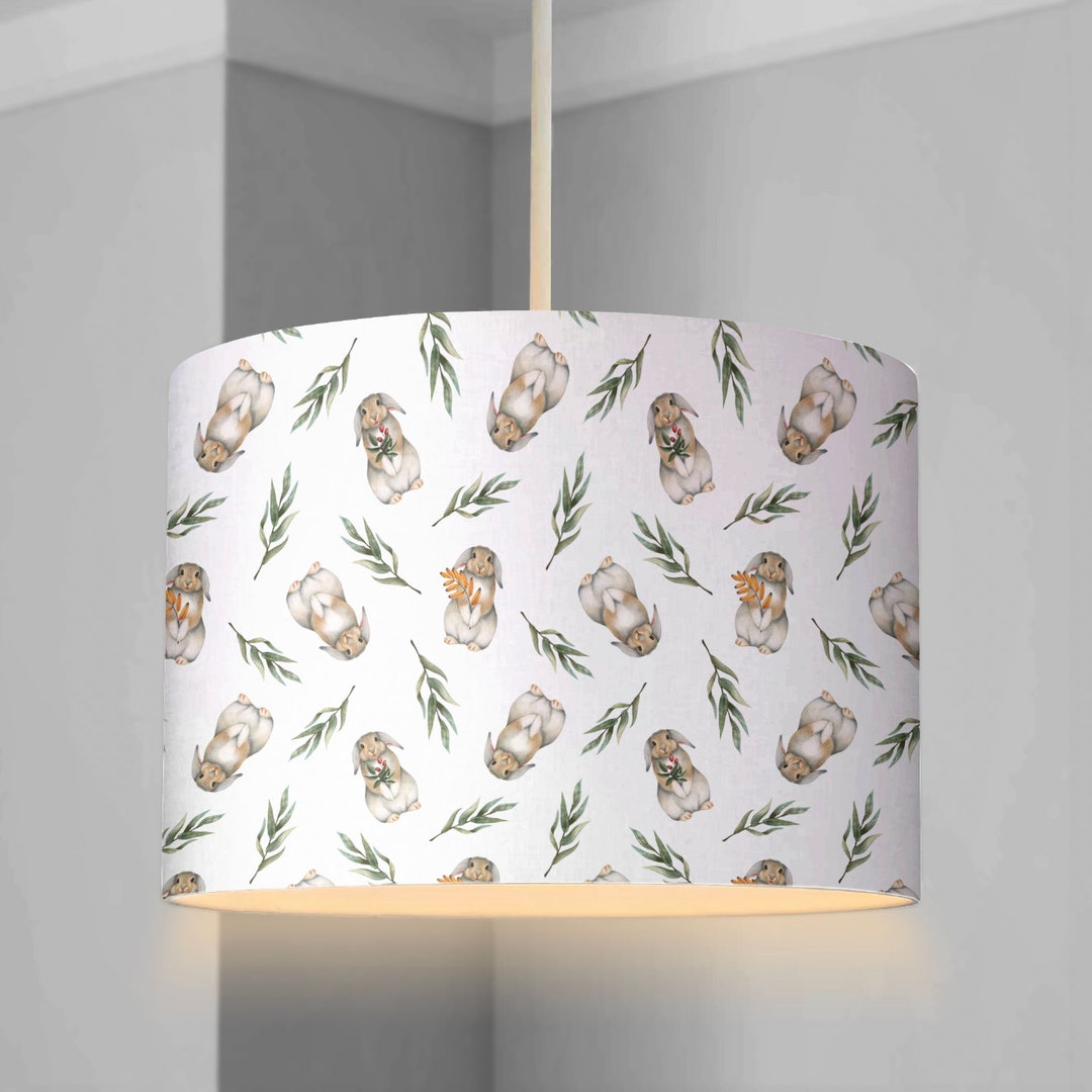 LAMPSHADE - Cute Little Bunnies - Nursery Ceiling or Table Lampshade ...