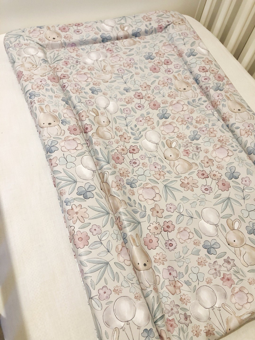 Baby Changing Mat - Bunnies and Balloons, Nappy Changing Mat ...