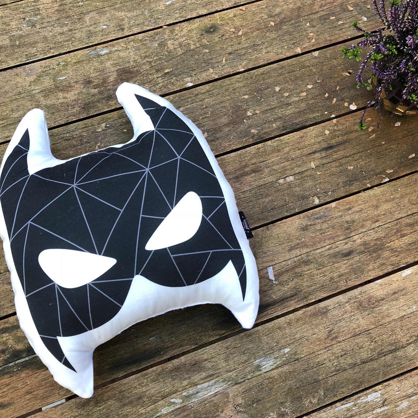 Nursery Cushion Bat Pillow Plush Bat Monochrome Pillow - Etsy UK