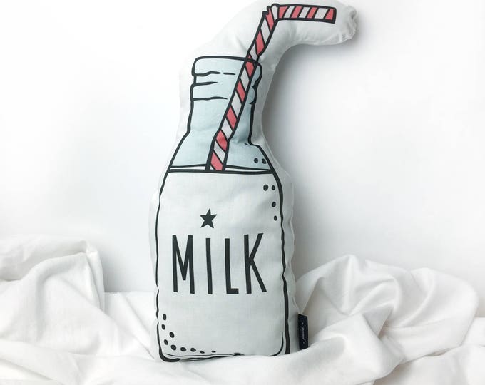 Milk Pillow, Nursery Cushion, Pillow, Plush, Monochrome Pillow ...