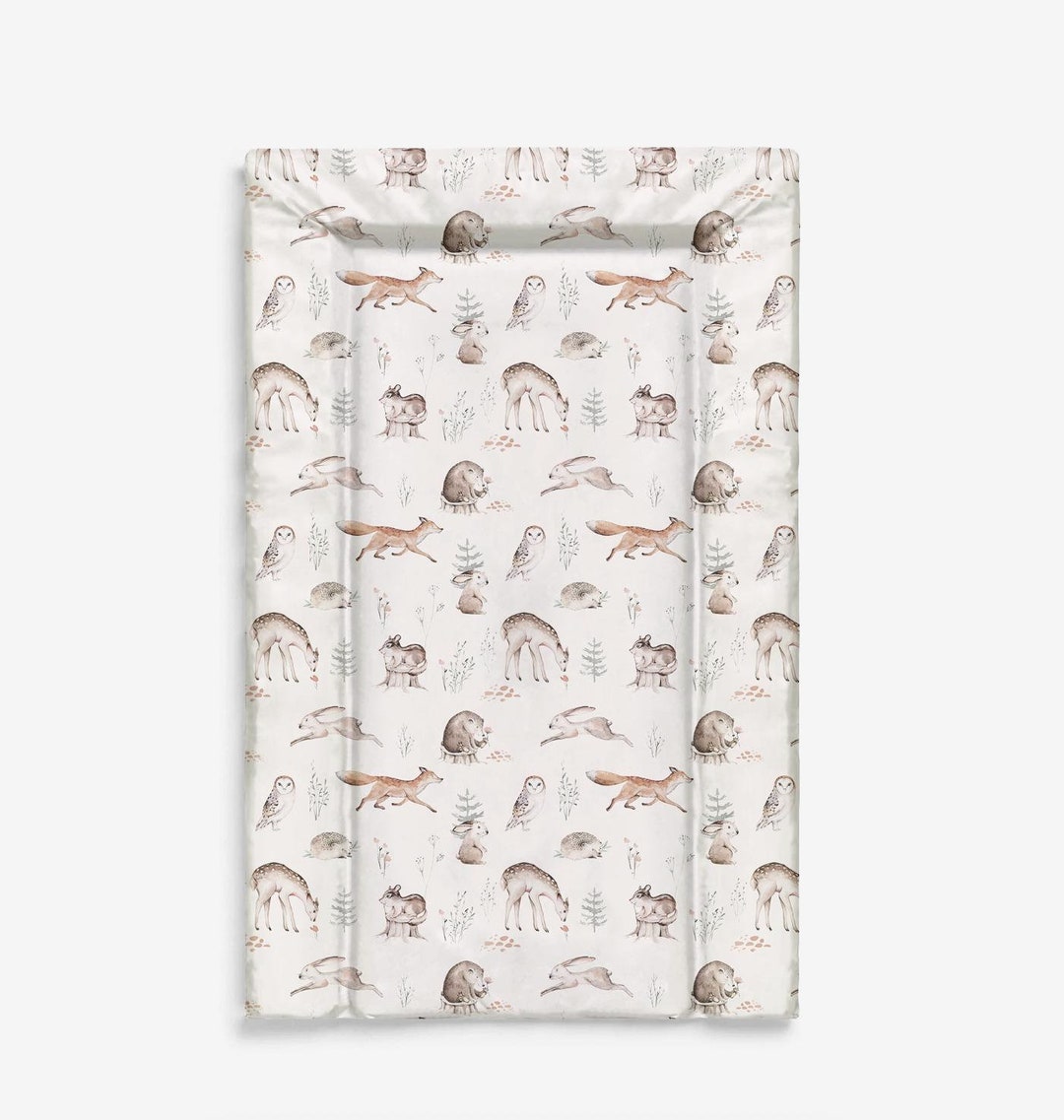 Baby Changing Mat - Woodland Hedgehog Animals, Nappy Changing Mat ...