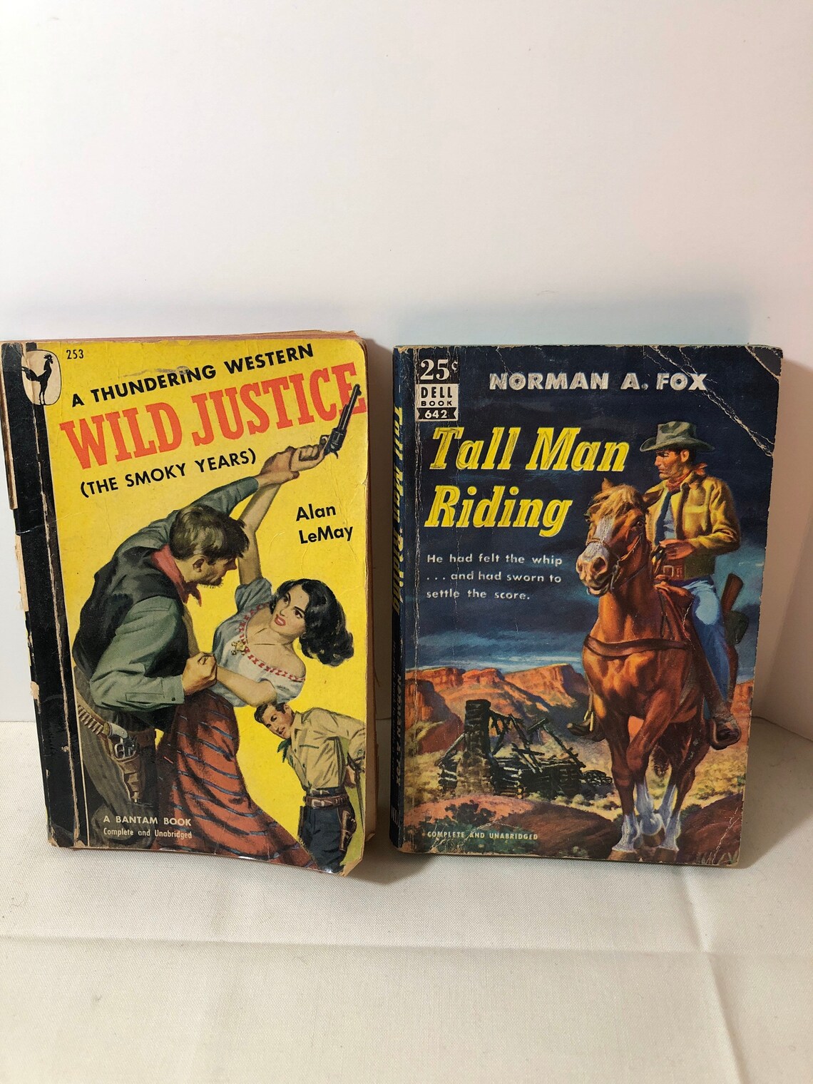 Vintage Western Paperbacks - Wild Justice and Tall Man Riding - Etsy