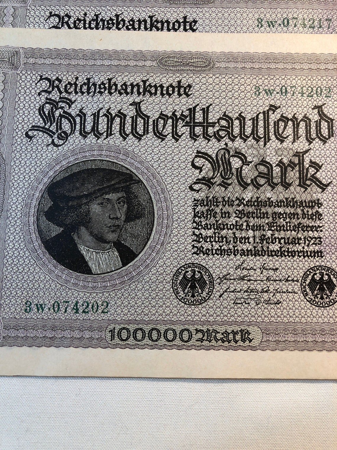 Vintage 1923 German 100000 Inflation Mark Bills. Lot of 19 - Etsy