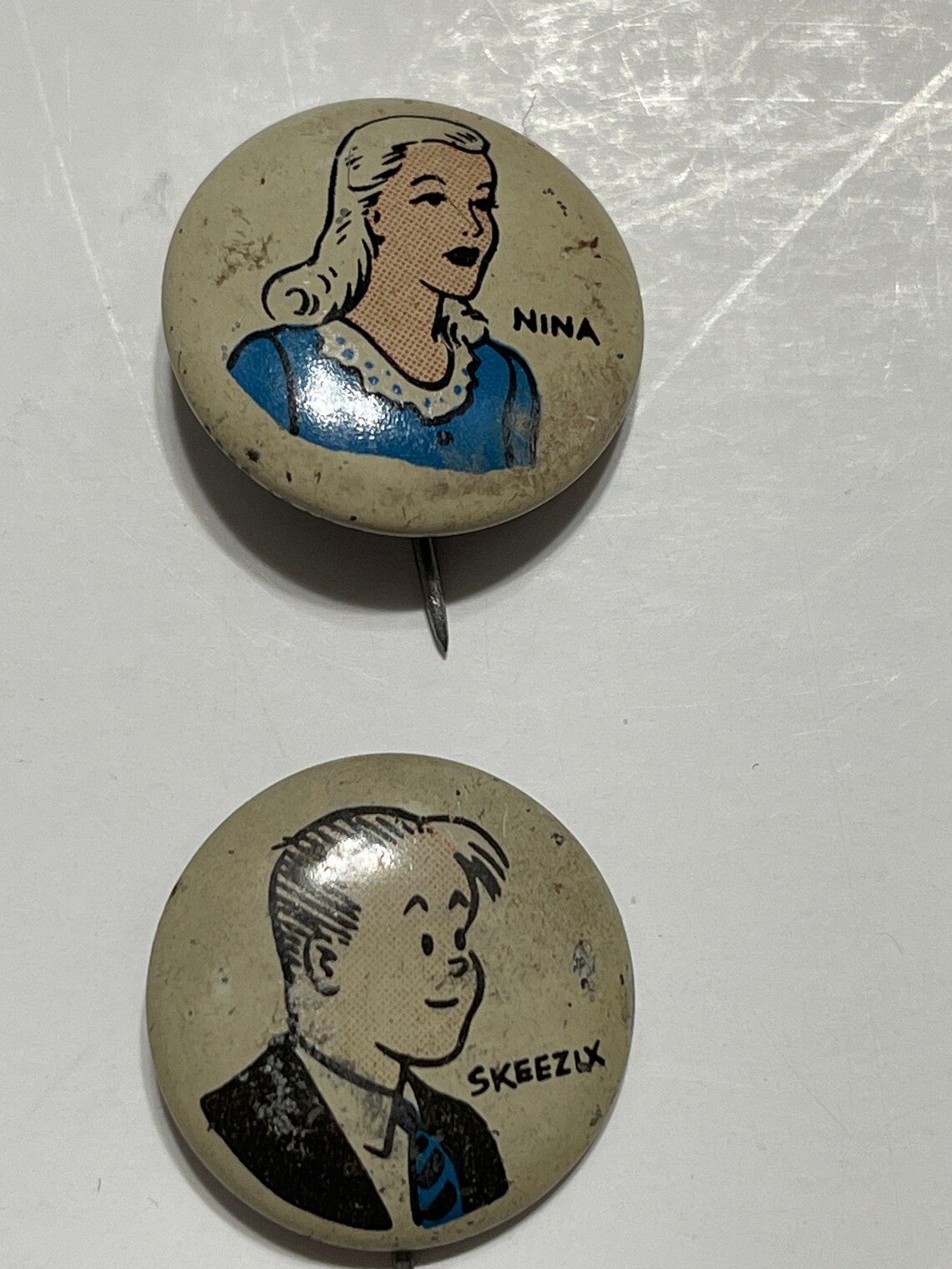 Vintage Kellogg’s Pep Pins Set of 4, 1945. Maggie, Nina, Skeezix and ...