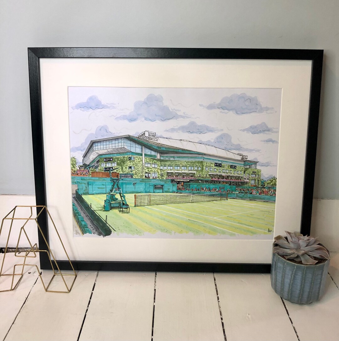 Framed Print of Wimbledon Tennis Centre Court Artwork, Sports Art ...