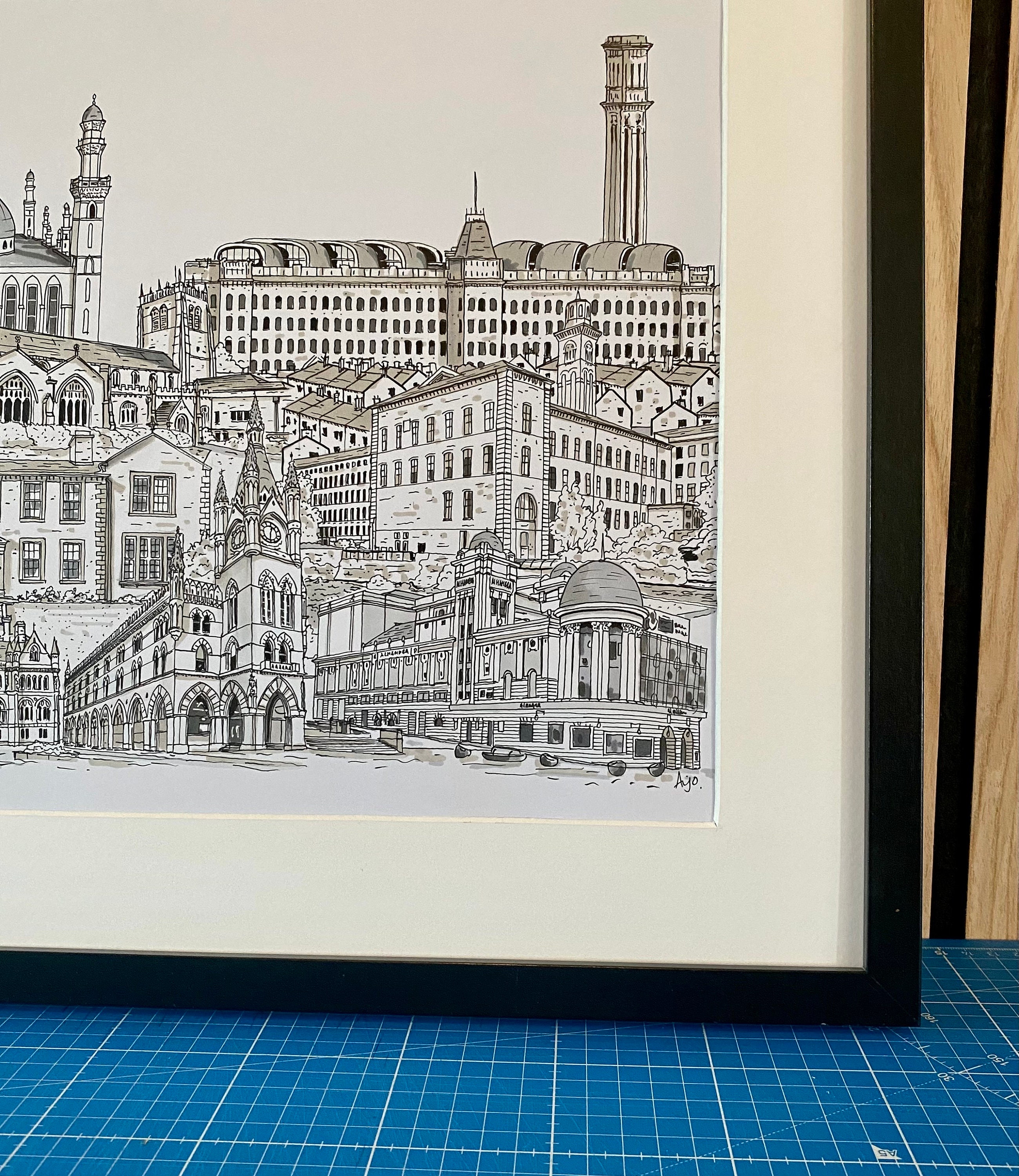 Bradford City Landmarks Cityscape West Yorkshire Bingley - Etsy