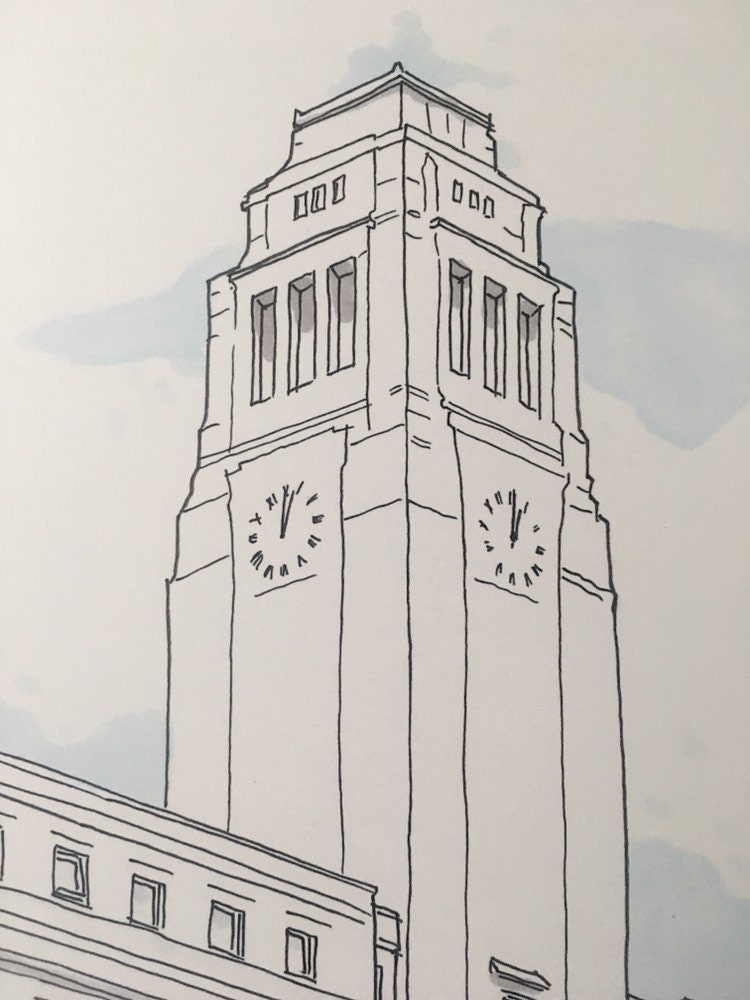 Parkinson building University of Leeds Art Leeds | Etsy