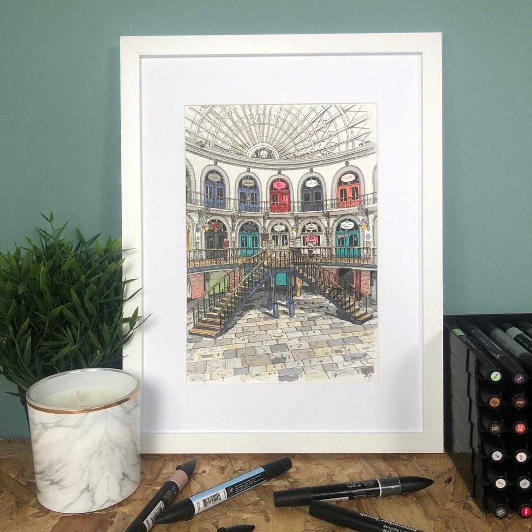 Corn Exchange Leeds Interior Print, Historic Architecture, West ...