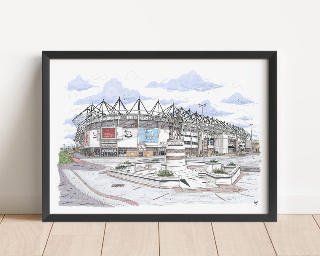 Pride Park Stadium Print: Derby County FC Football Art - Etsy UK