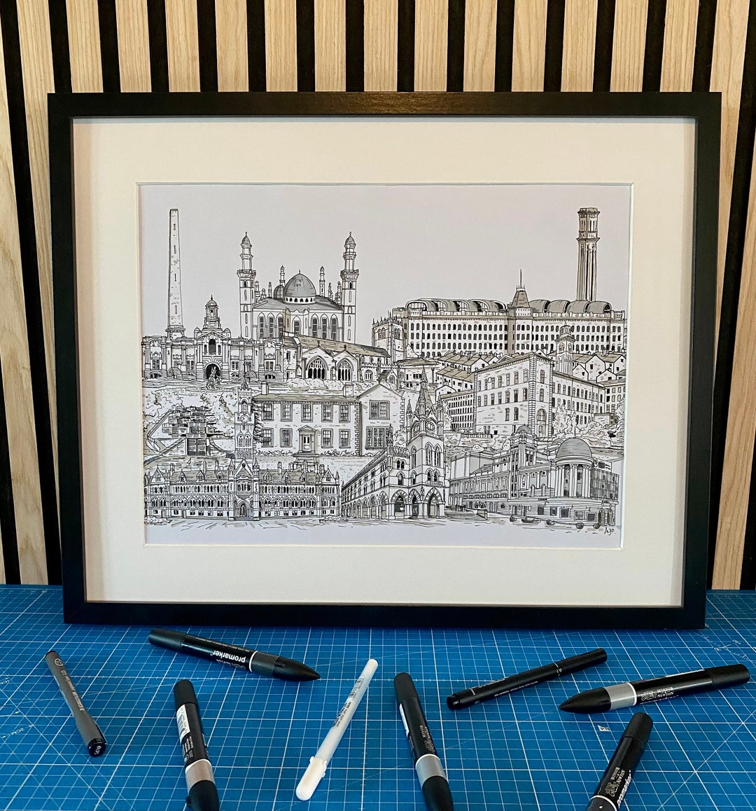 Bradford City Landmarks, Cityscape, West Yorkshire, Bingley, Saltaire ...