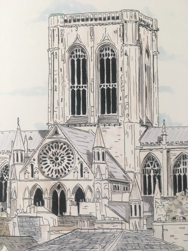 York Minster Cathedral York Art Print Home Decor | Etsy