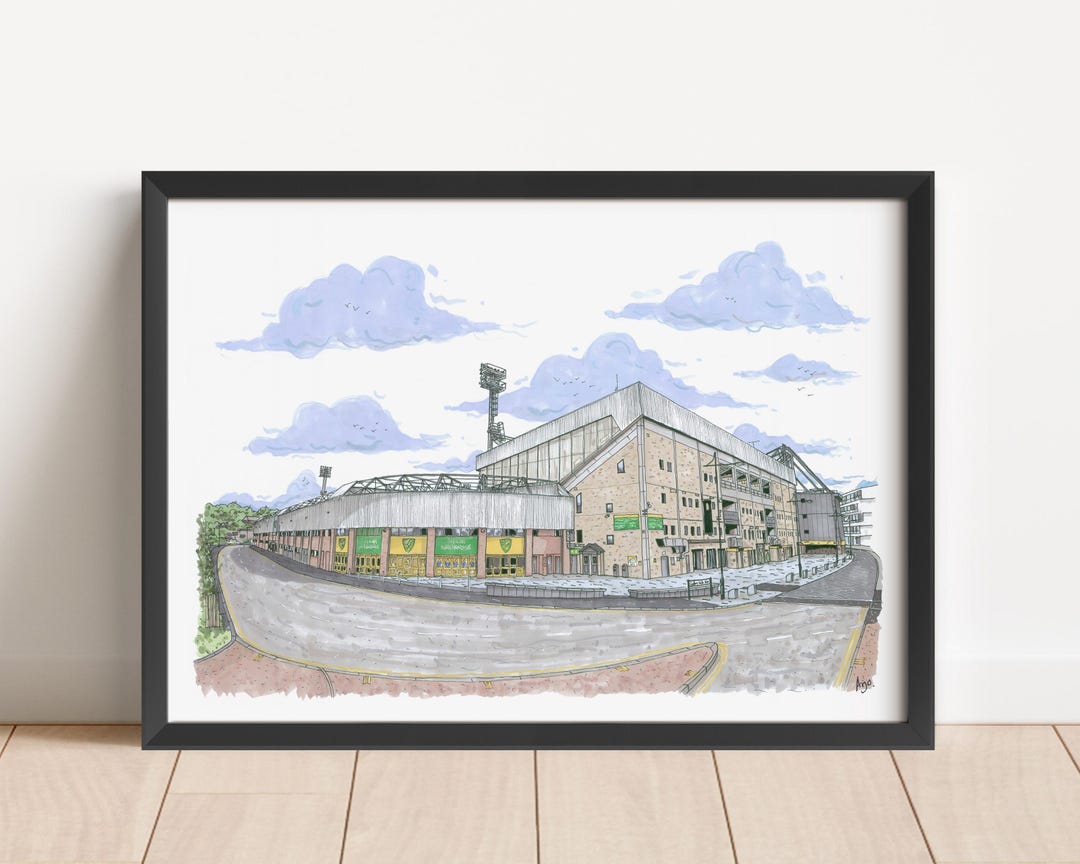 Carrow Road Stadium Print: Norwich City FC Football Art - Etsy UK