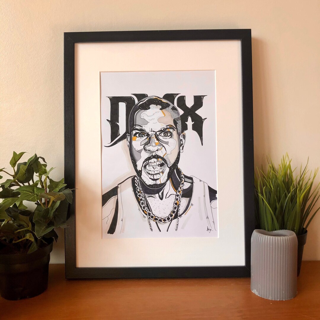 DMX Portrait Hip Hop Legend Rapper Def Jam Records Rough Ryders ...