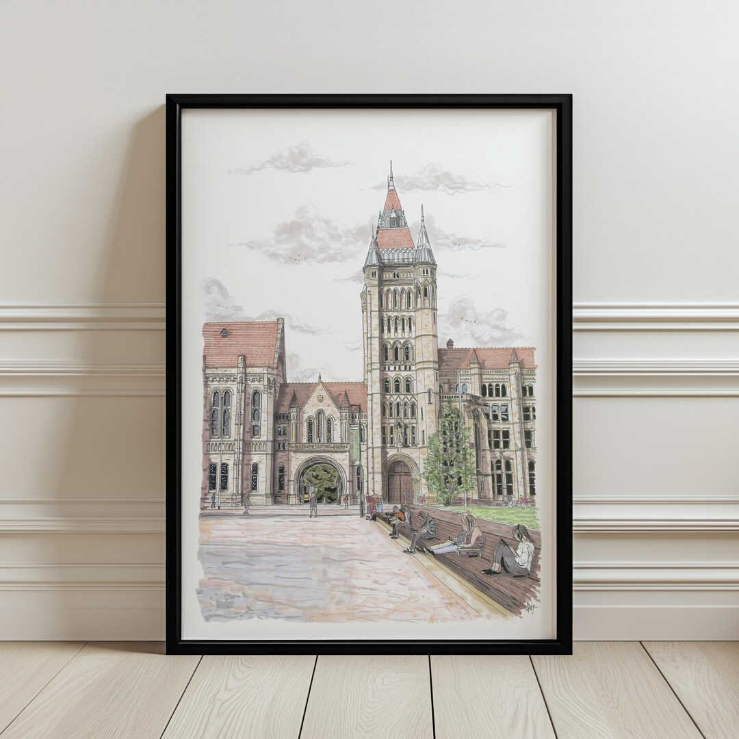 Whitworth Hall Art Print, University of Manchester, Graduation Gift - Etsy