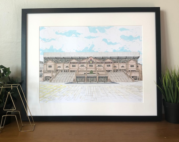 Villa Park Aston Villa F.C. Stadium Print Artwork the Villa, Minimalist ...
