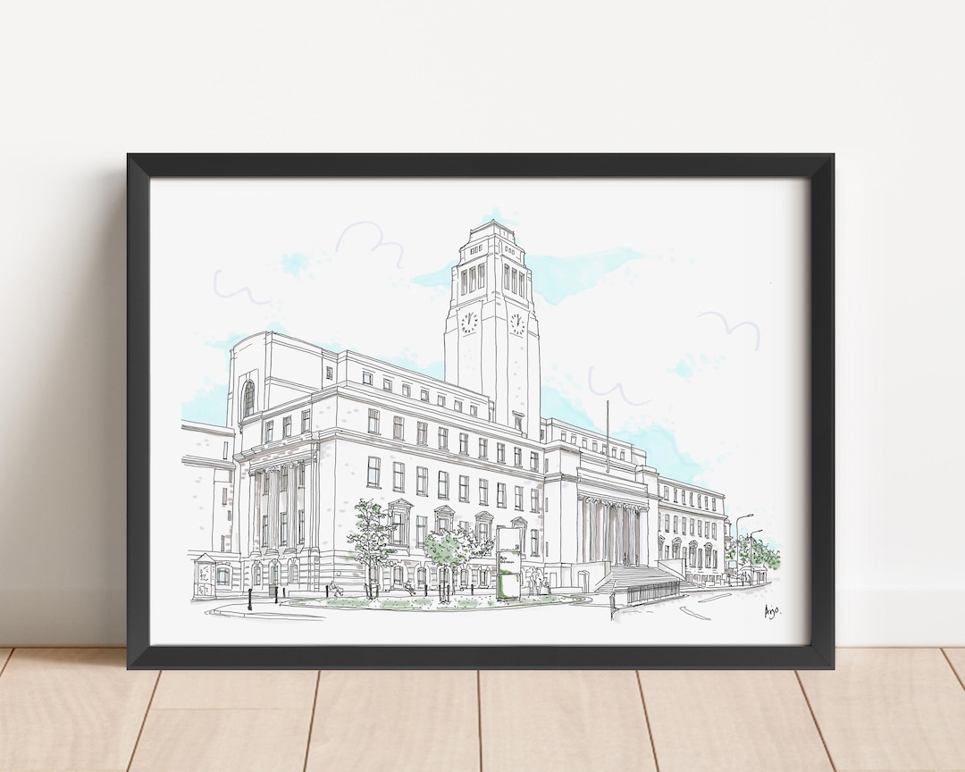 Parkinson Building, University of Leeds, Pen Illustration Art Print ...