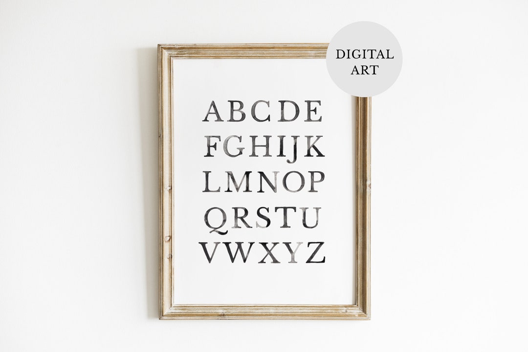 Alphabet | Digital Art Print || Printable | Download | ABC ...