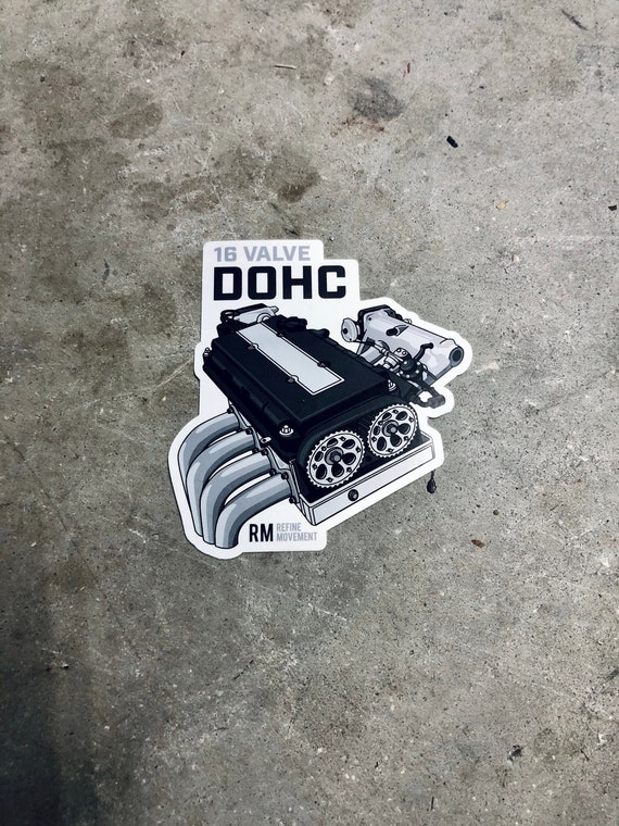 16 Valve DOHC Die-cut Sticker - Etsy