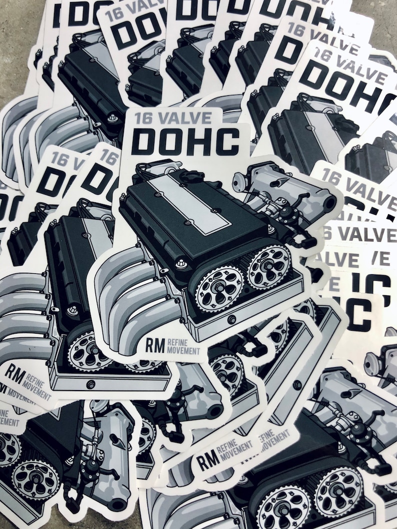 16 Valve DOHC Die-cut Sticker - Etsy