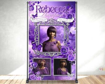 Repass Backdrop, Memorial Backdrop, Funeral Banner Background, Memorial ...