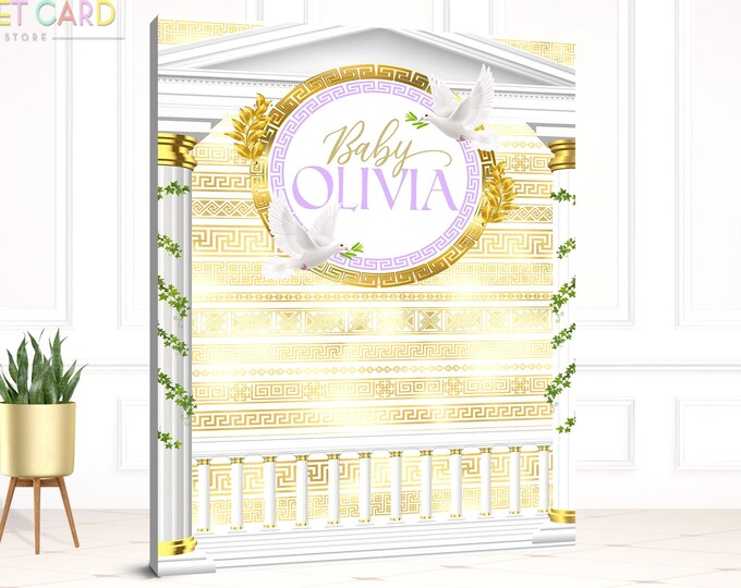 GREEK Baby Shower Backdrop Greek Goddess Party Backdrop - Etsy