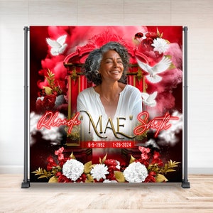 Repass Backdrop, Memorial Backdrop, Funeral Banner Background, Memorial ...