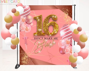 Sweet 16 Backdrop - Etsy
