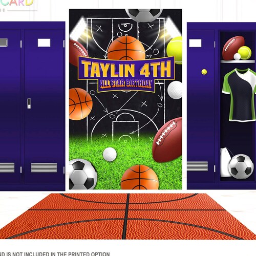 PRINTABLE Sports Backdrop Football Basketball Soccer Baseball - Etsy