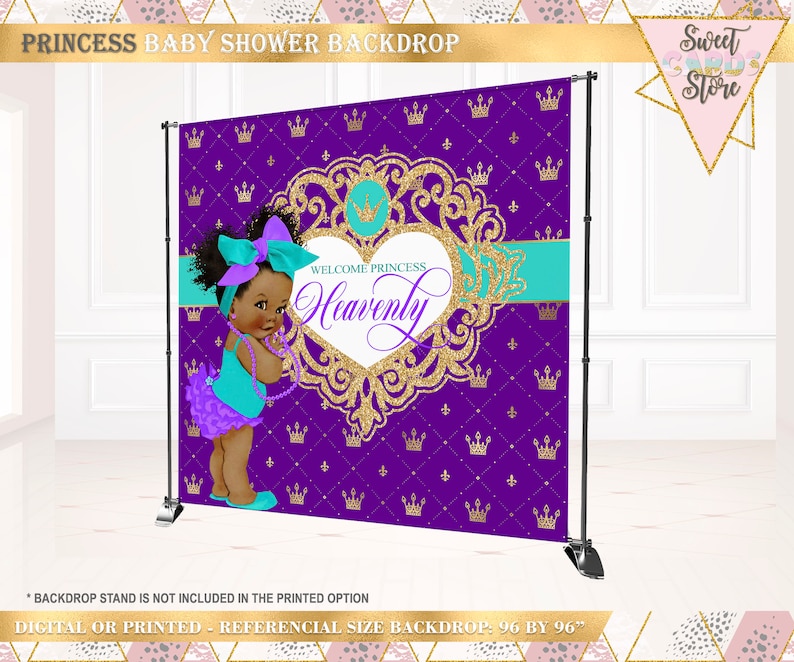 Princess Baby Shower Backdrop Princess Glitter Backdrop - Etsy