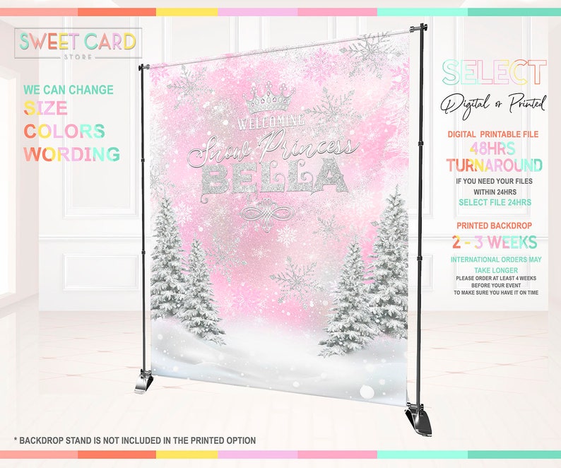 Winter Wonderland Snowflakes Party Backdrop Winter Onederland - Etsy