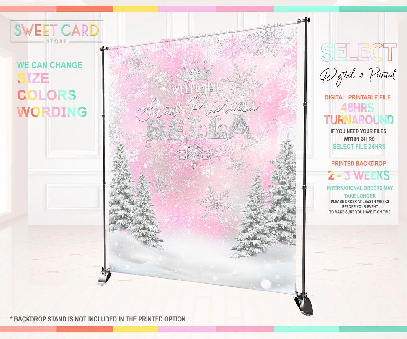 Winter Wonderland Snowflakes Party Backdrop Winter Onederland - Etsy