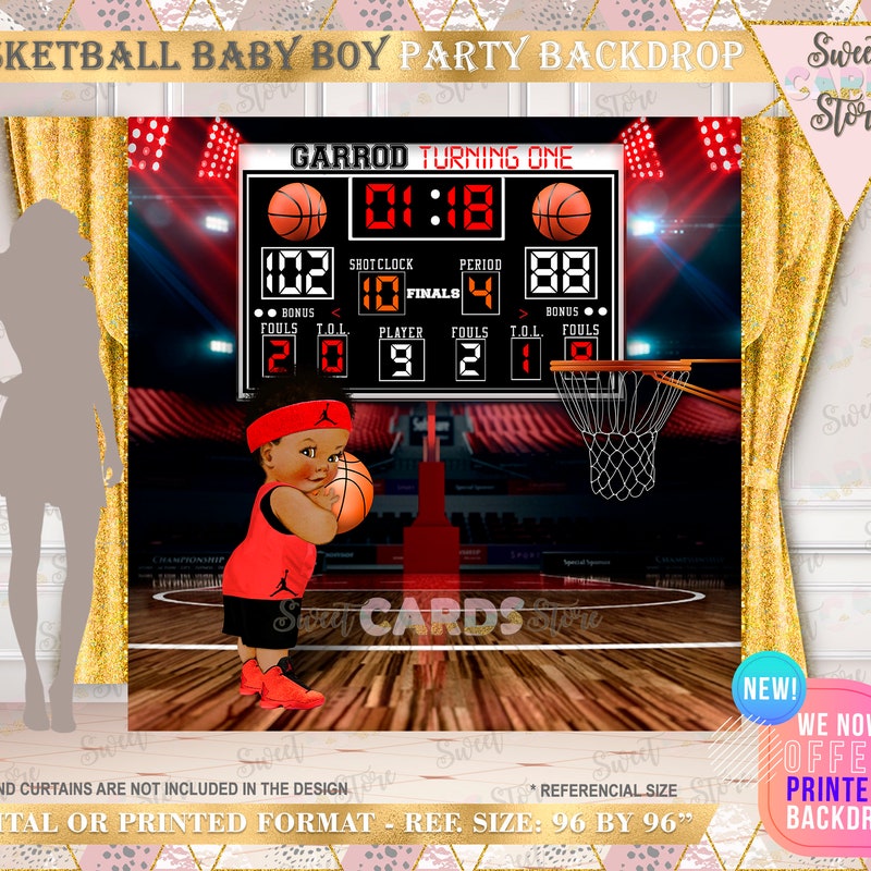 Basketball Backdrop - Etsy