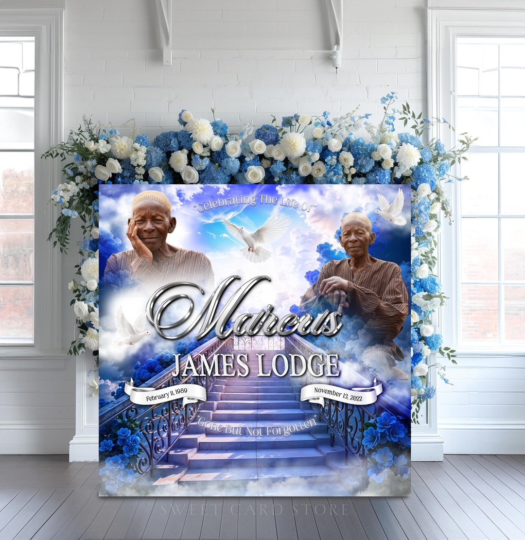 Repass Backdrop, Memorial Backdrop, Funeral Banner Background, Memorial ...