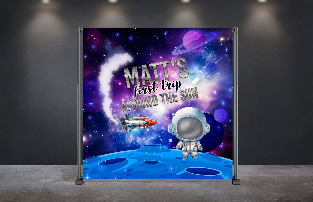 Astronaut Outer Space Backdrop, Outer Space Backdrop Decor, Astronaut ...