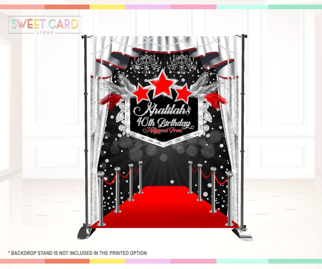 Hollywood Glam Printable Party Backdrop Hollywood Party - Etsy