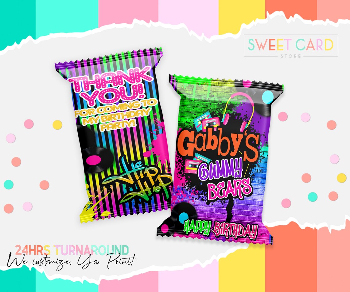 GRAFFITI CANDY WRAPPERS Graffiti Retro 80s 90s Candy Bar | Etsy