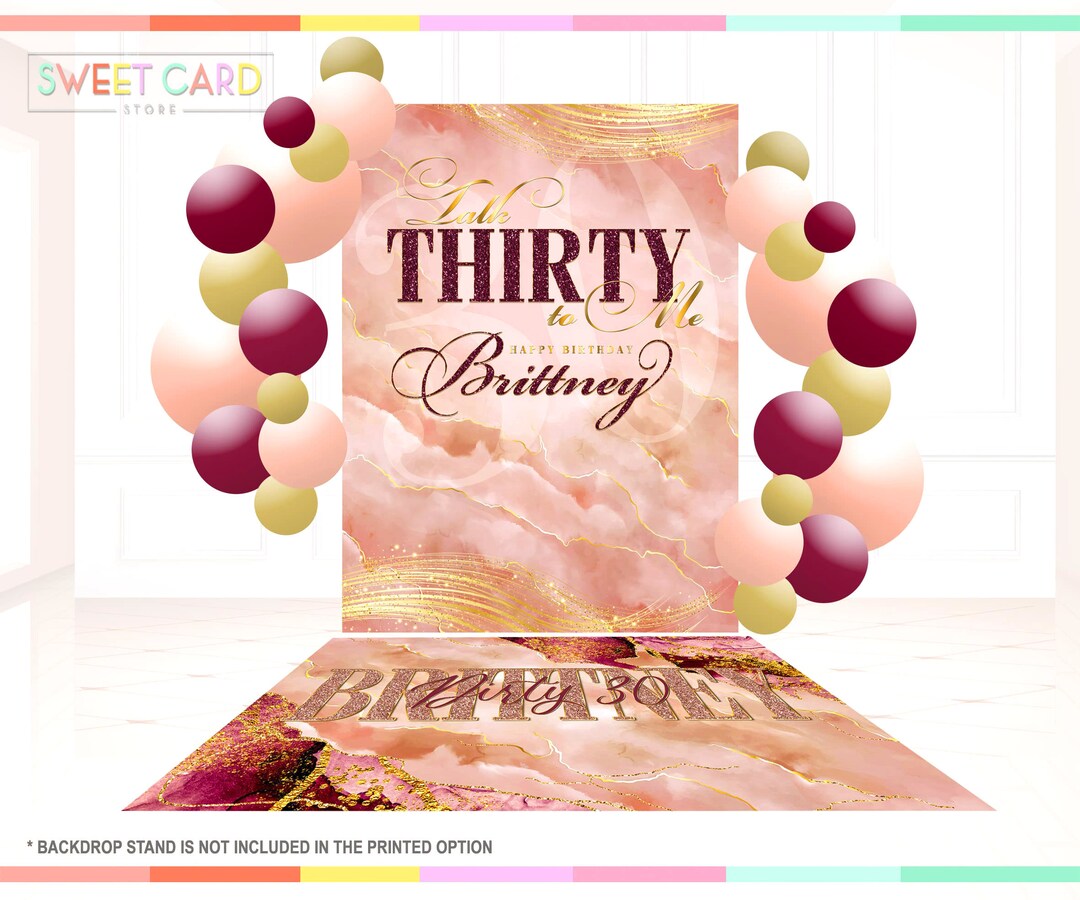TALK THIRTY BACKDROP Talk Thirty to Me Birthday Backdrop - Etsy