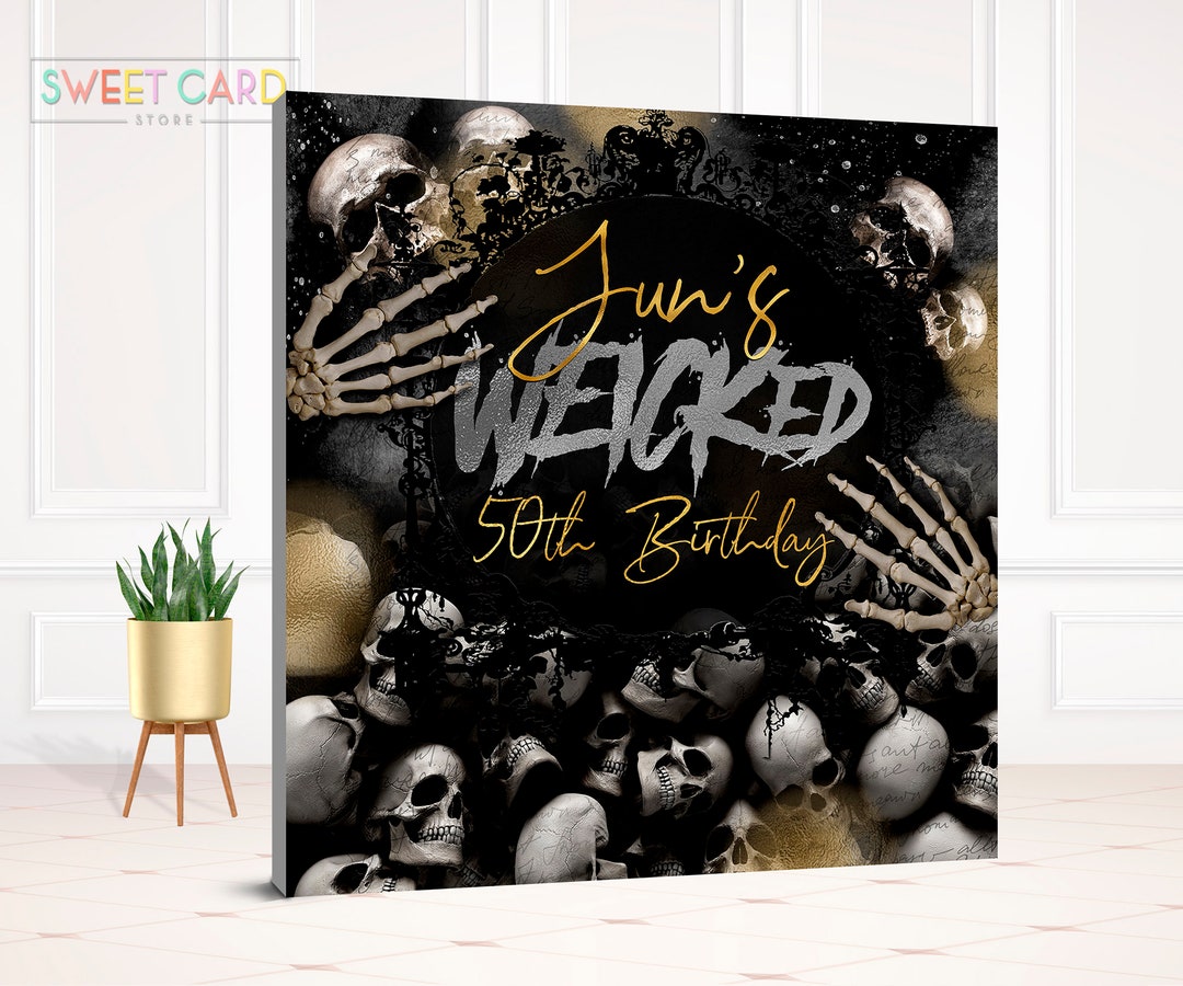 SKULL Halloween BACKDROP Skull Backdrop Halloween Backdrop Scorpio ...