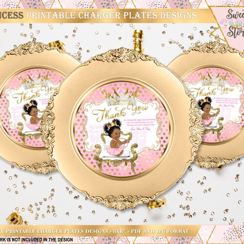 Paper & Party Supplies Girl Baby Shower Charger Labels Baptism Birthday ...