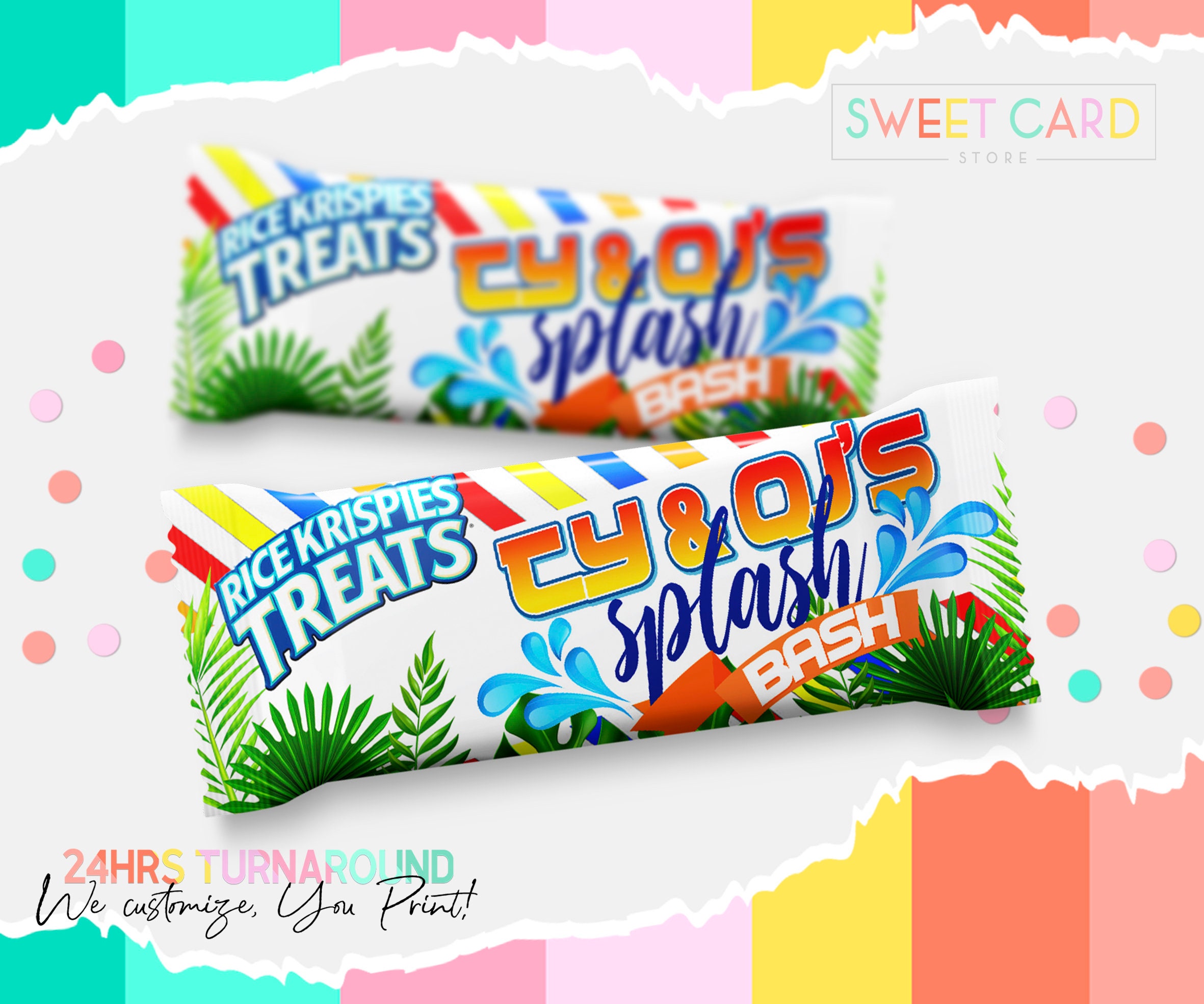 BEACH PARTY LABELS Beach Party Pouch Labels Beach Party | Etsy