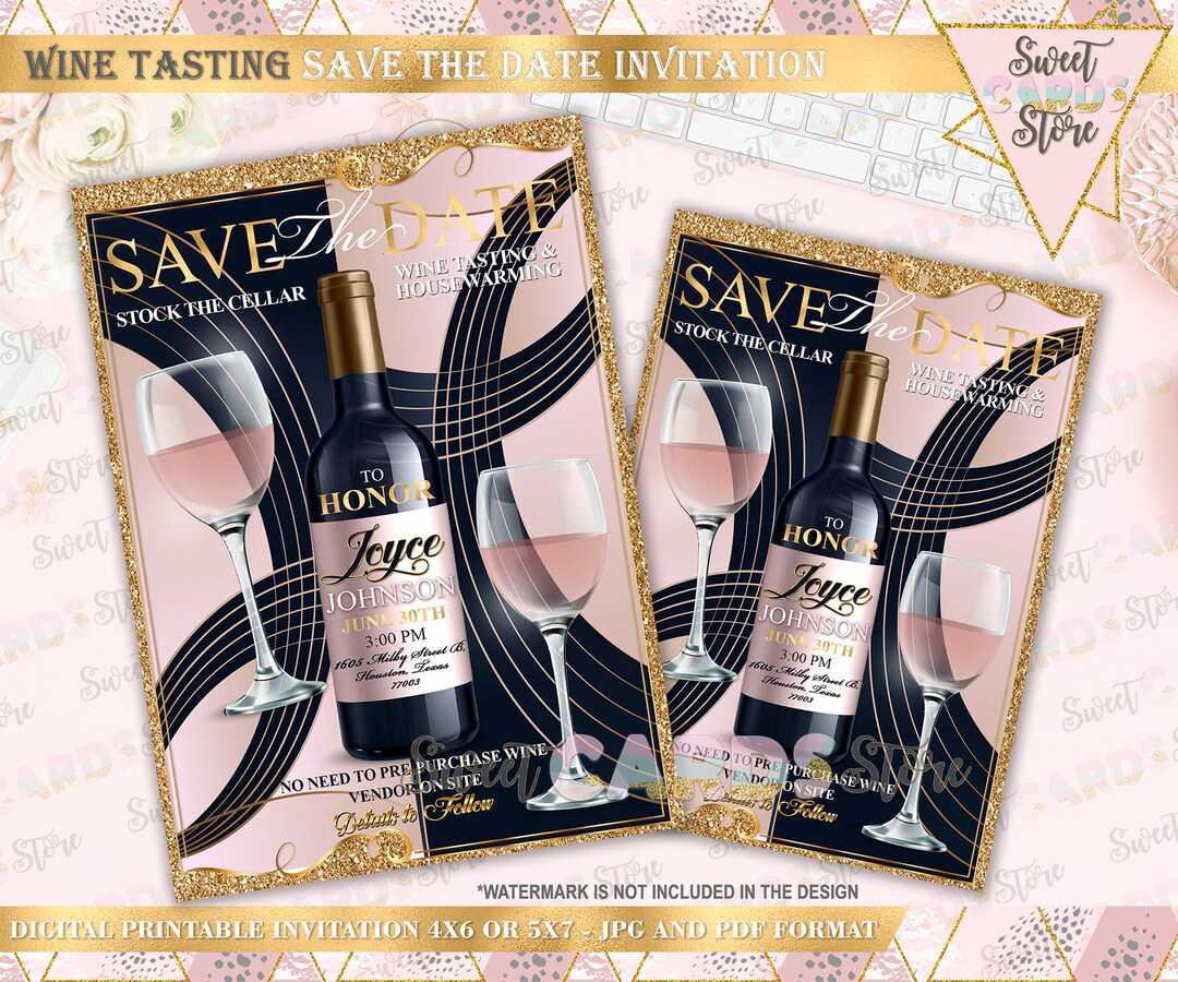 Wine Tasting Party Invitation Bridal Wine Tasting Invitation - Etsy