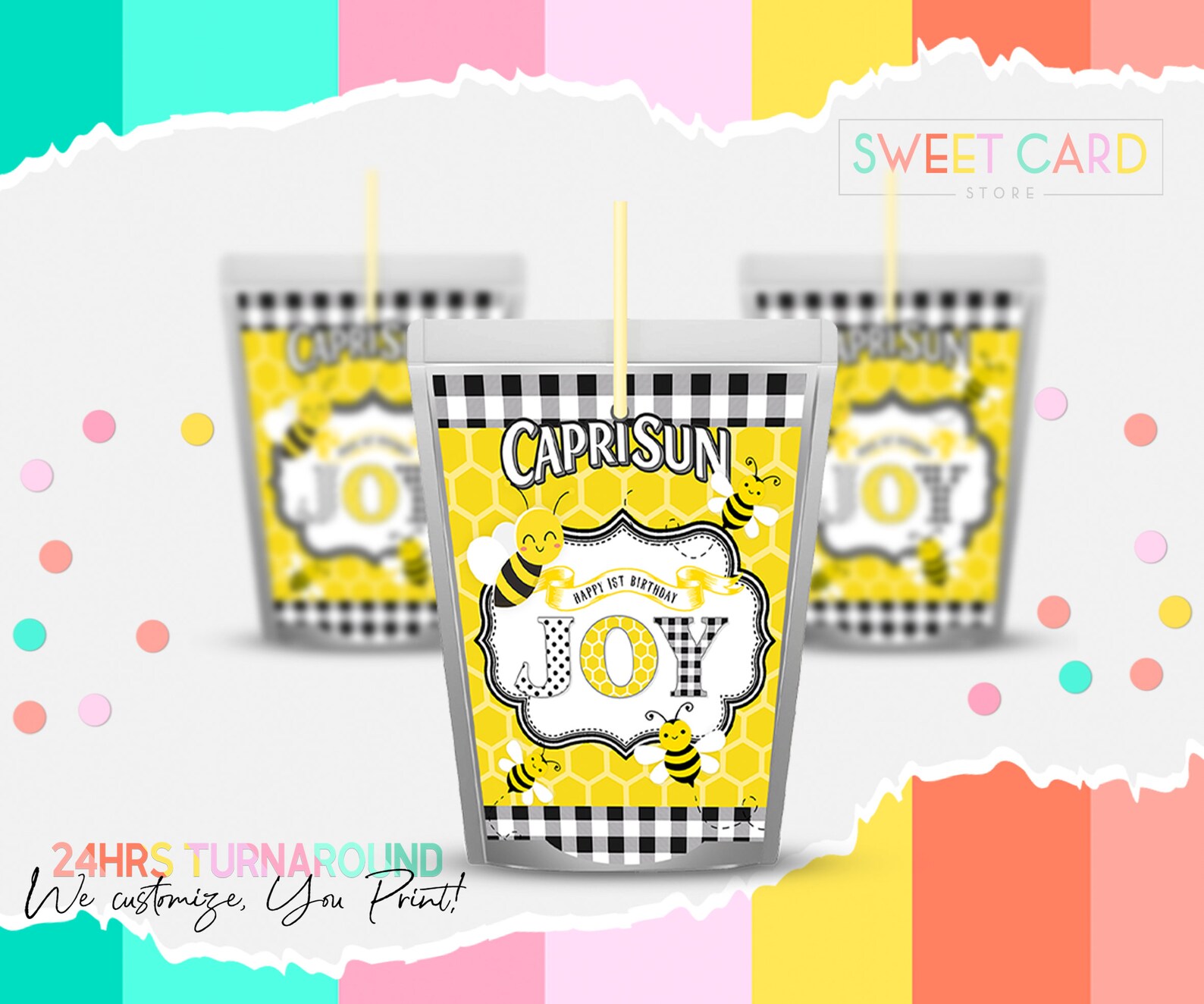 BEE CHIP BAG Bumble Bee Birthday Party Chip Bag Sweet Bee - Etsy