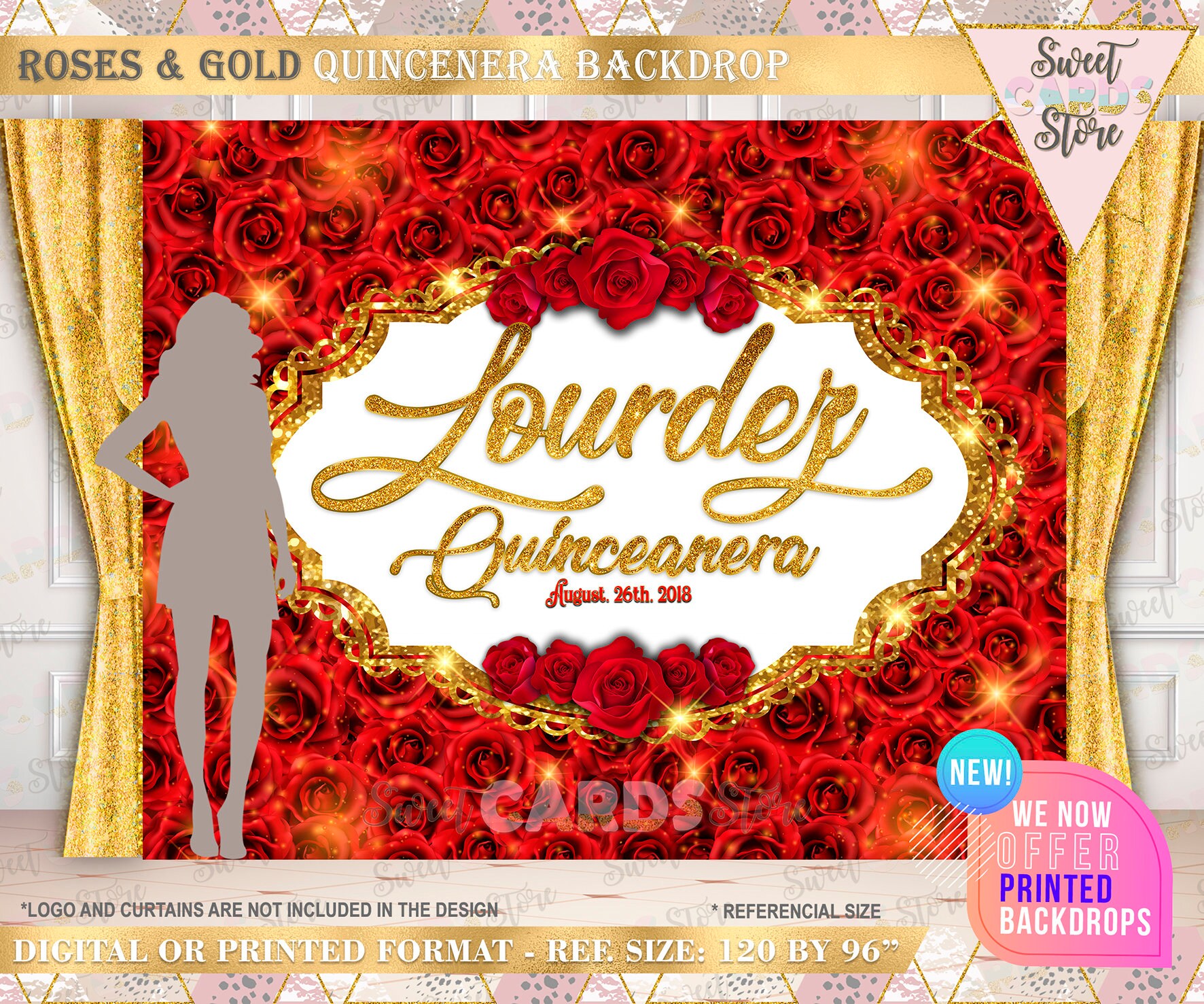 Roses Wall Backdrop Roses Birthday Backdrop Elegant - Etsy