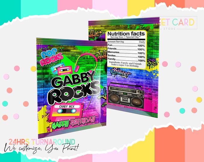 GRAFFITI POP ROCKS Graffiti Retro 80s 90s Pop Rocks Wrapper - Etsy