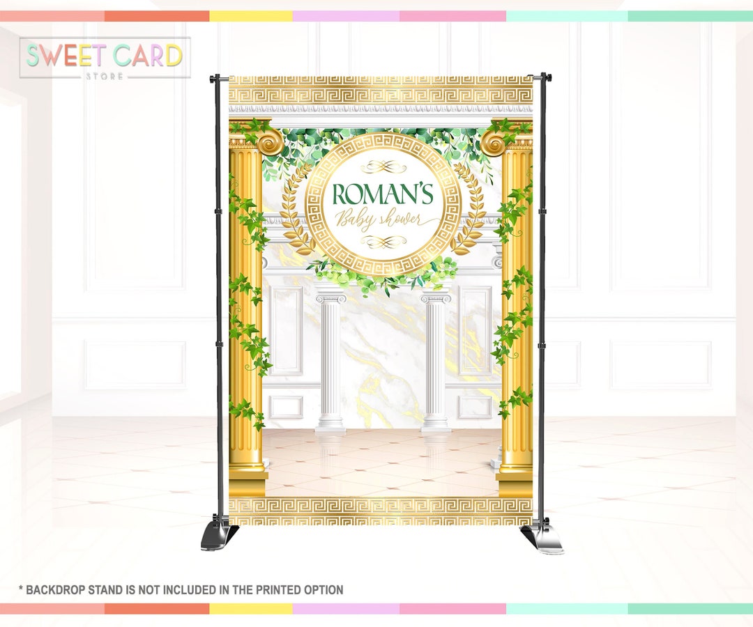 GREEK Baby Shower Backdrop, Greek Goddess Party Backdrop, Greek Prince ...