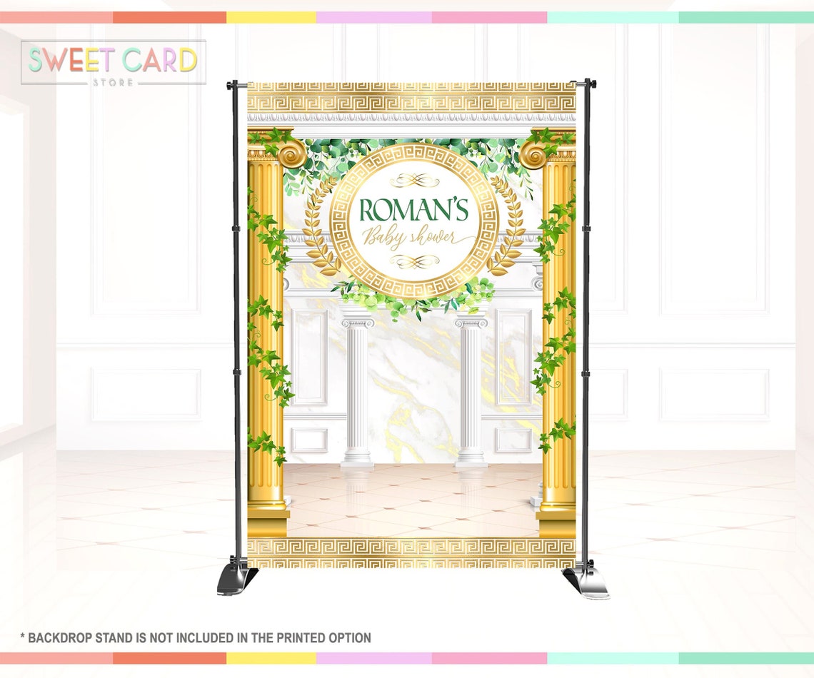GREEK Baby Shower Backdrop Greek Goddess Party Backdrop - Etsy