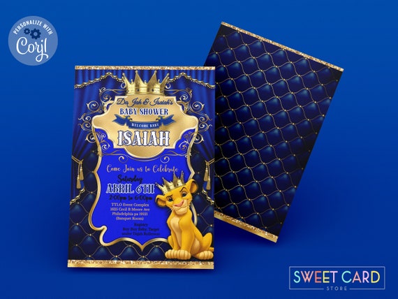 Invitaciones Imprimibles Del Rey Leon Bebe