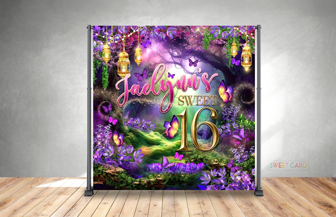 Enchanted Forest Backdrop, Forest Party Backdrop, Magical Forest ...