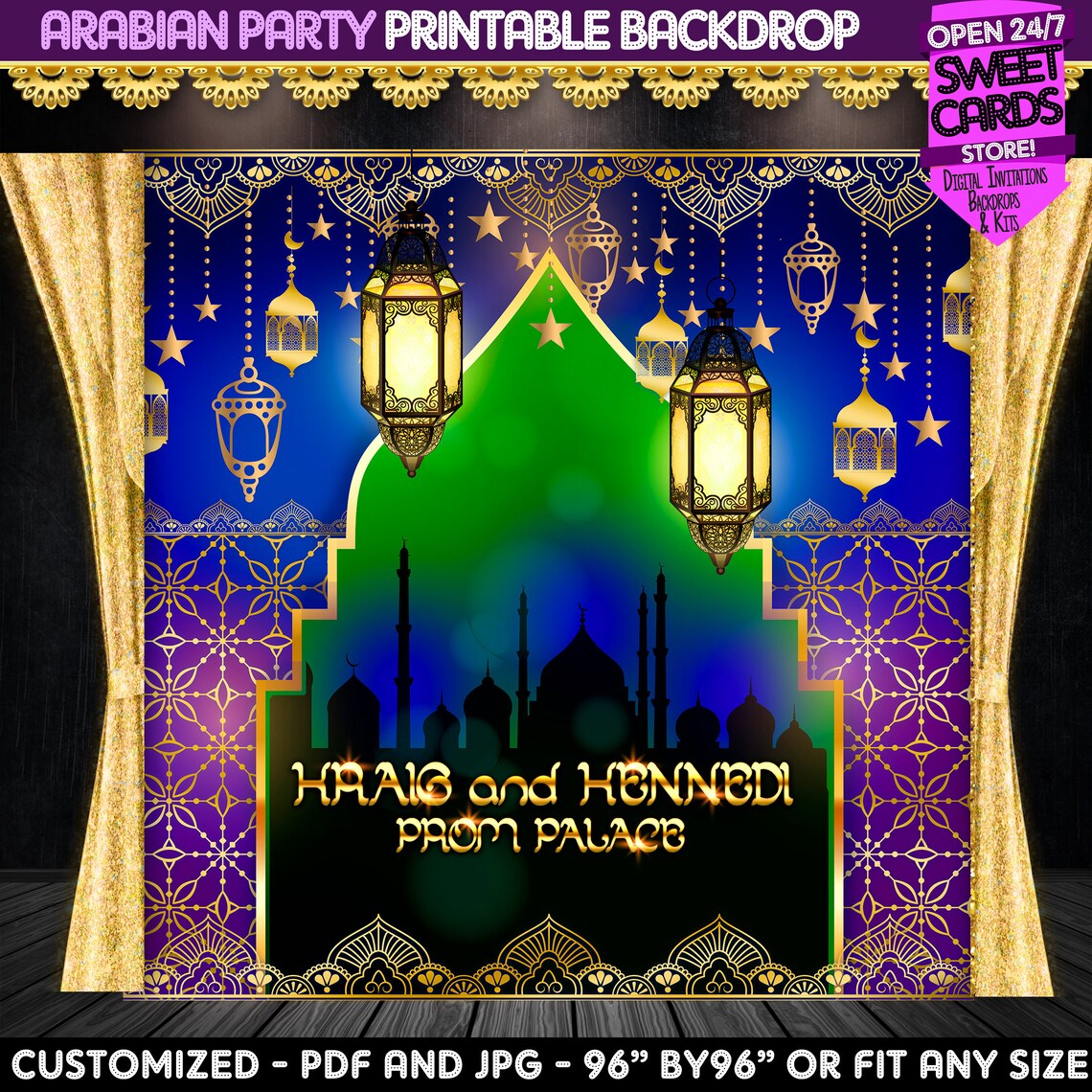 Arabian Moroccan Party Printable Backdrop Arabian Party - Etsy