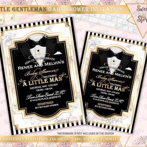 Gentleman Invitation - Etsy